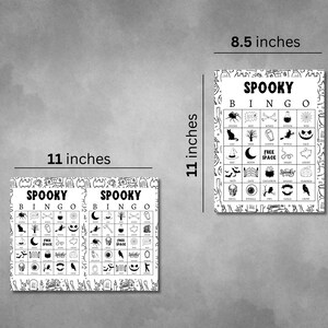 Spooky Bingo Cards, Halloween Party Game for Kids, Teens, and Adults ...