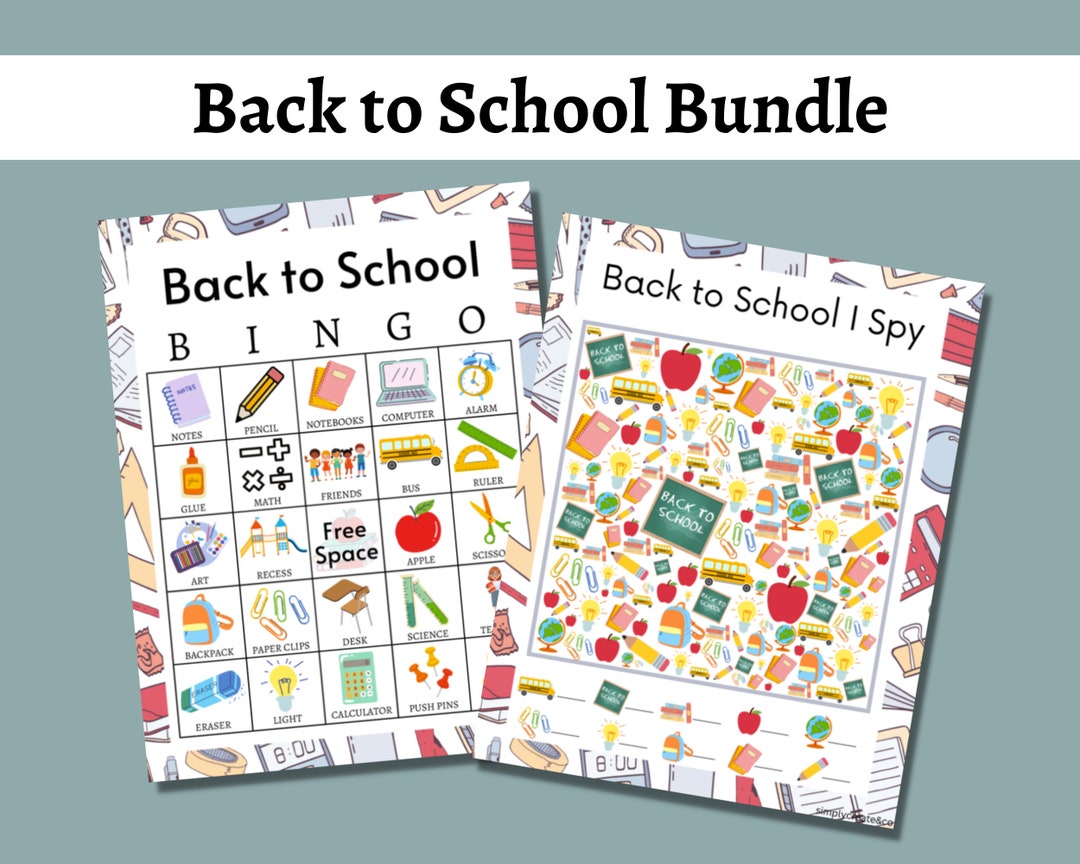 Back to School Games, Printable Classroom Activities Bundle, Bingo and ...