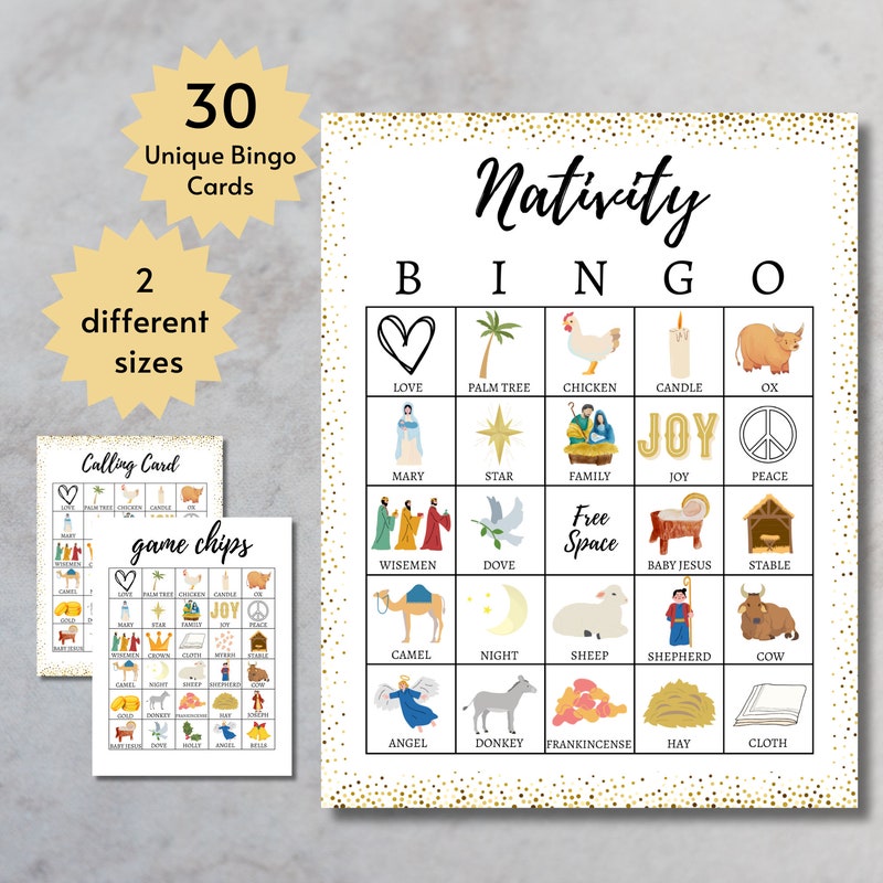 Nativity Bingo - Etsy