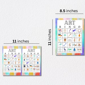 Art Bingo Cards, Printable Art Party Game for Kids, Teens, and Adults ...