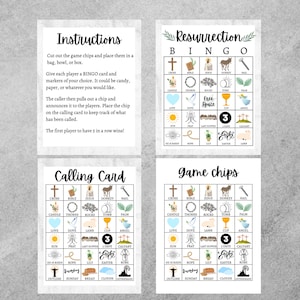 Resurrection Bingo Cards, Printable Easter Game for Kids, Teens, and ...