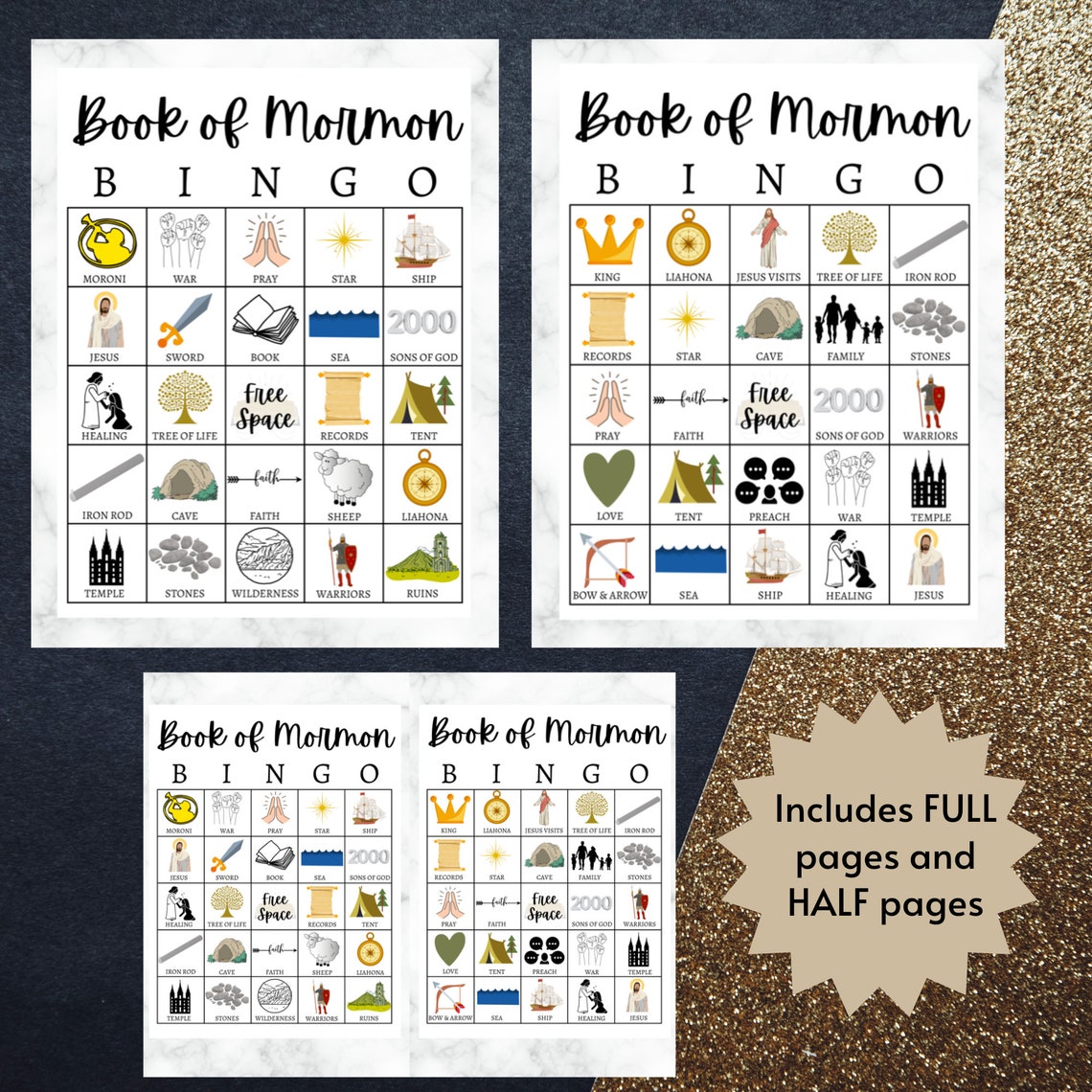 Book of Mormon Bingo, LDS Bingo, Book of Mormon Game for Kids - Etsy