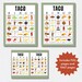 Taco Bingo Cards, Printable Cinco De Mayo Party Game - Etsy