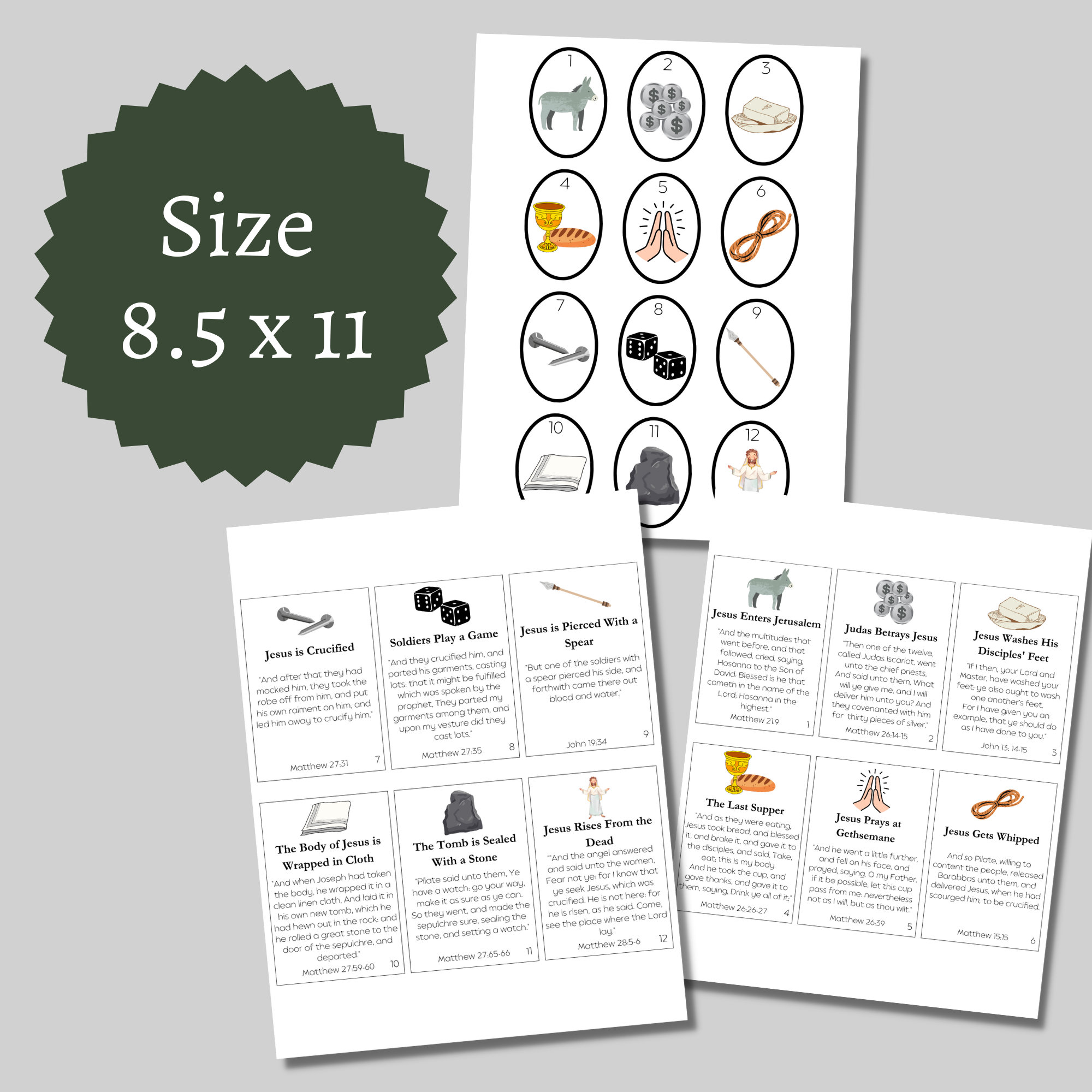 Resurrection Eggs Printable, Religious Easter Story Activity for Kids ...