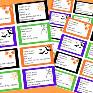 Halloween Knock Knock Joke Cards, Printable Halloween Activity for Kids ...