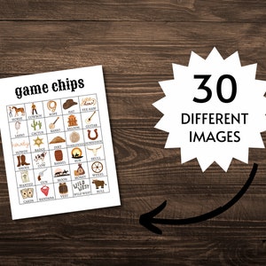 Cowboy Bingo Cards, Printable Wild West Party Game for Kids, Teens, and ...