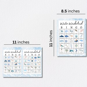 Winter Wonderland Bingo Cards, Printable Holiday Party Game for Kids ...