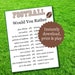 Football Would You Rather Game, Printable American Football Party Game ...