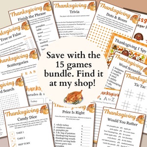 Thanksgiving Word Scramble, Printable Thanksgiving Party Game, Fall ...