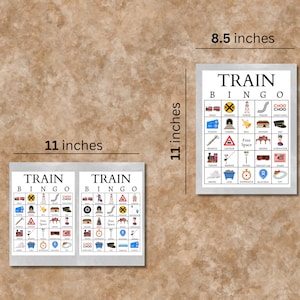 Train Bingo Cards, Printable Railroad Party Game for Kids, Teens, and ...