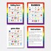Rainbow Bingo Cards, Printable Colorful Bingo Game for Kids - Etsy