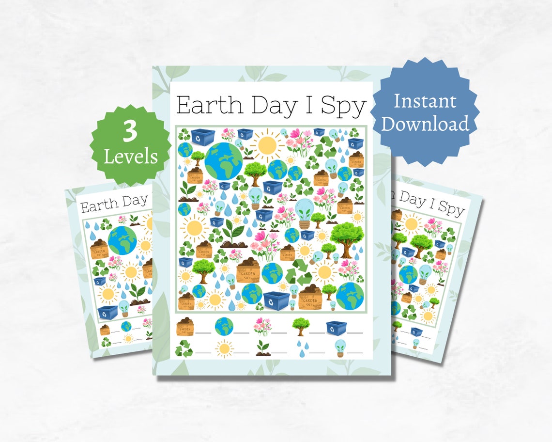 Earth Day I Spy Game, Earth Day Printable, Earth Day Games for Kids ...