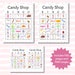Candy Shop Bingo Cards, Printable Birthday Party Game for Kids ...