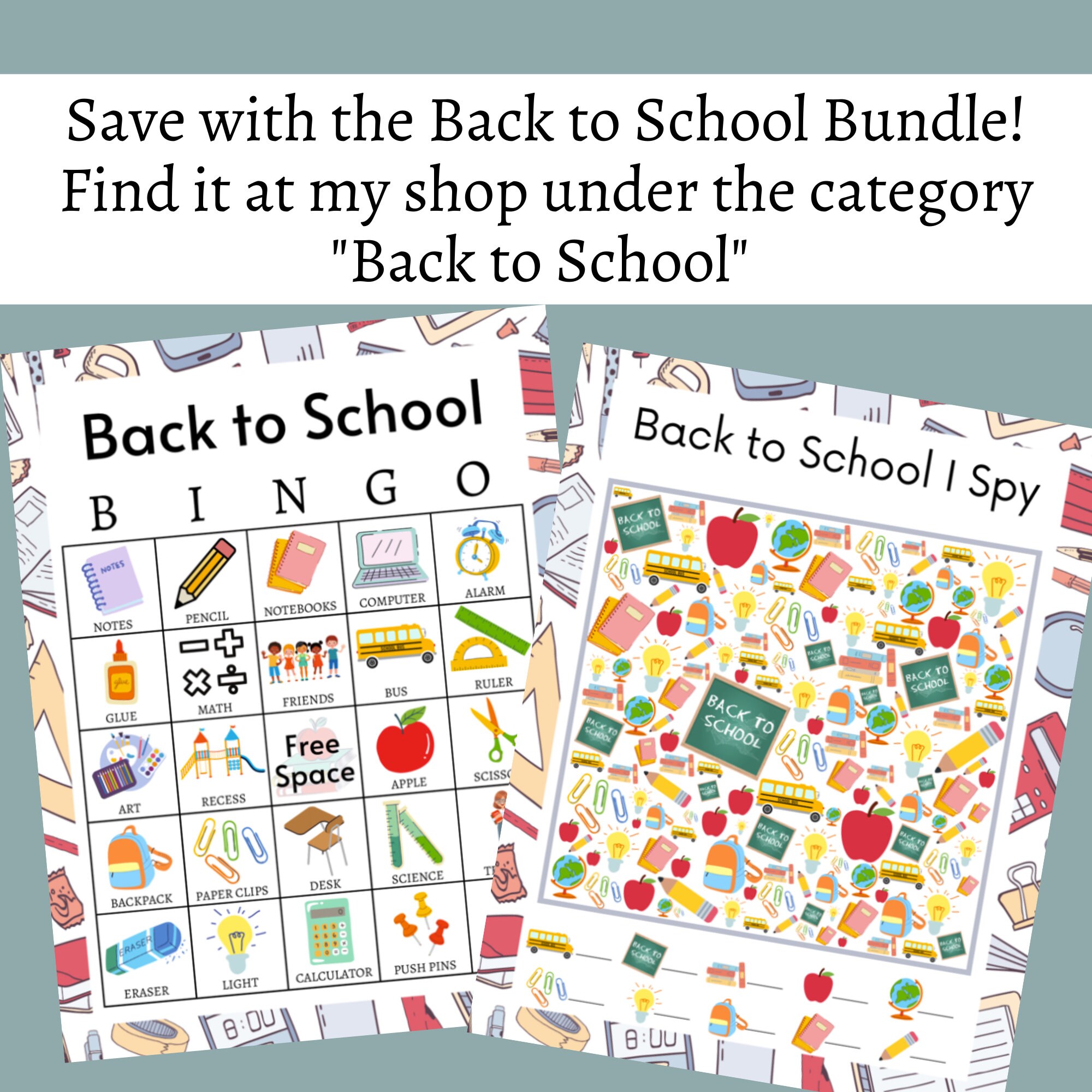 Back to School Bingo, Printable Classroom Activity for Kids, Teens, and ...