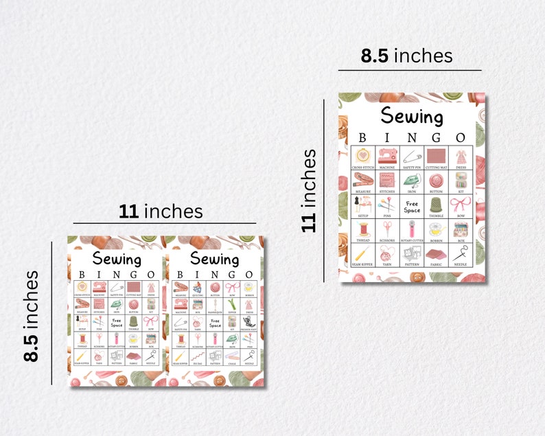 Sewing Bingo Cards, Printable Sewing Class Game for Kids, Teens, and ...