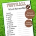 Football Word Scramble, Printable Football Party Game for Kids, Teens ...