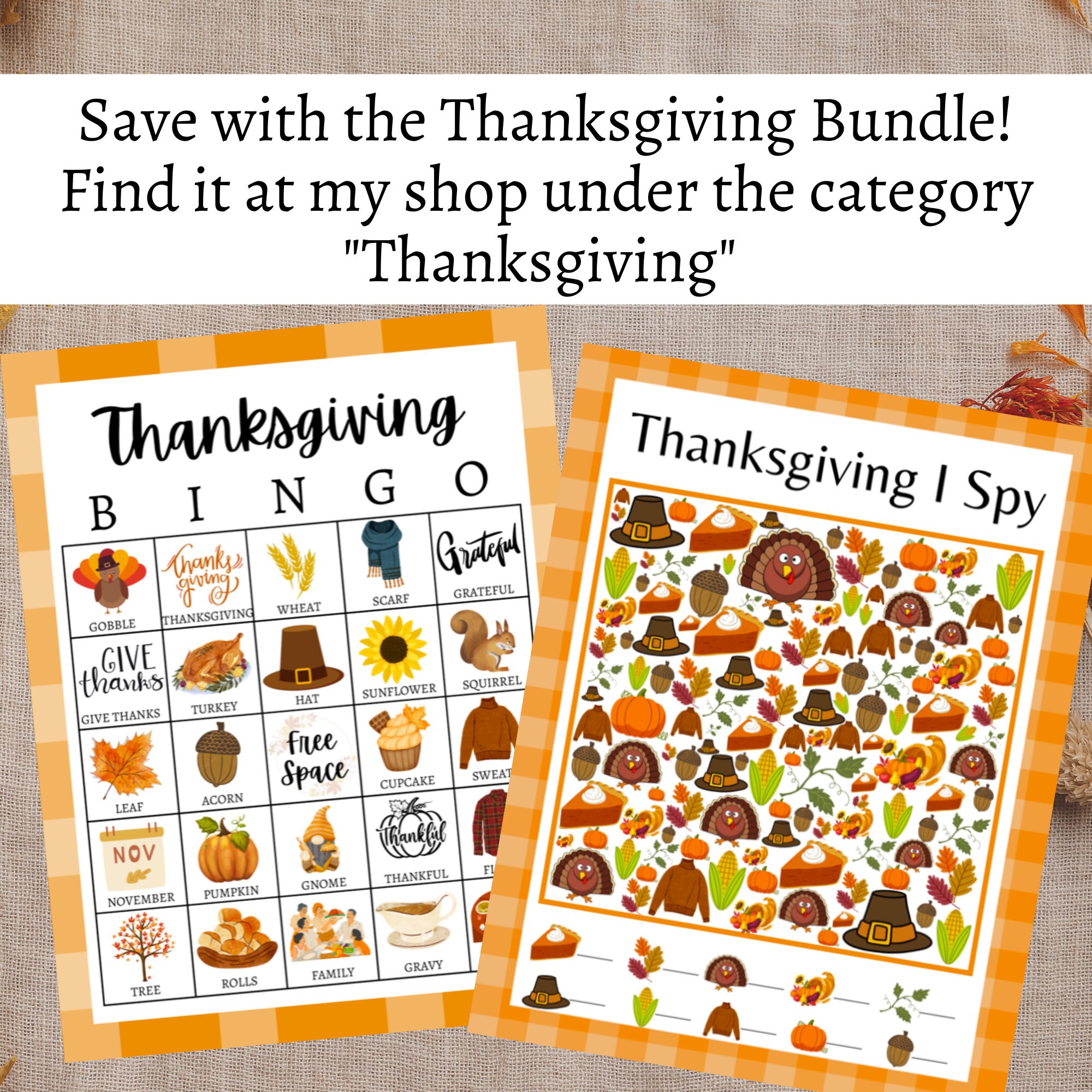 Thanksgiving I Spy Game, Printable Thanksgiving Activity for Kids ...
