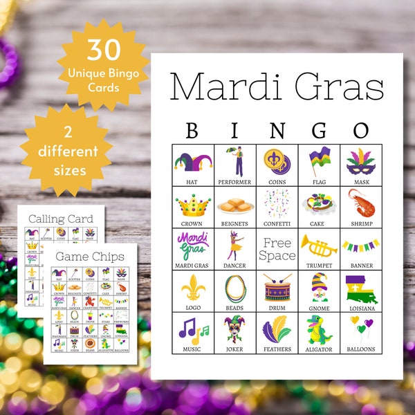 Mardi Gras Printable - Etsy