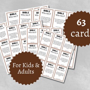 Bible Who Am I Trivia Cards, Printable Christian Party Game for Kids ...