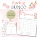 Spring Bunco Cards, Printable Floral Bunco Sheets With Table Markers - Etsy