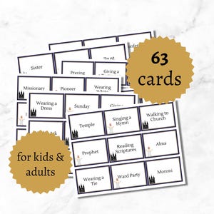 LDS Charades Game, Printable Latter-day Saint Party Activity for Kids ...