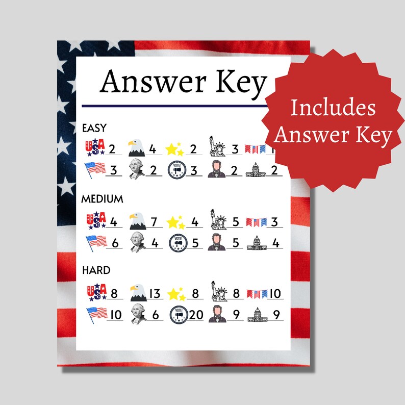 President's Day I Spy Game, Printable Presidents Counting Activity for ...