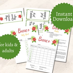 Summer Bunco Bundle, Printable Summertime Activity for Large Groups ...