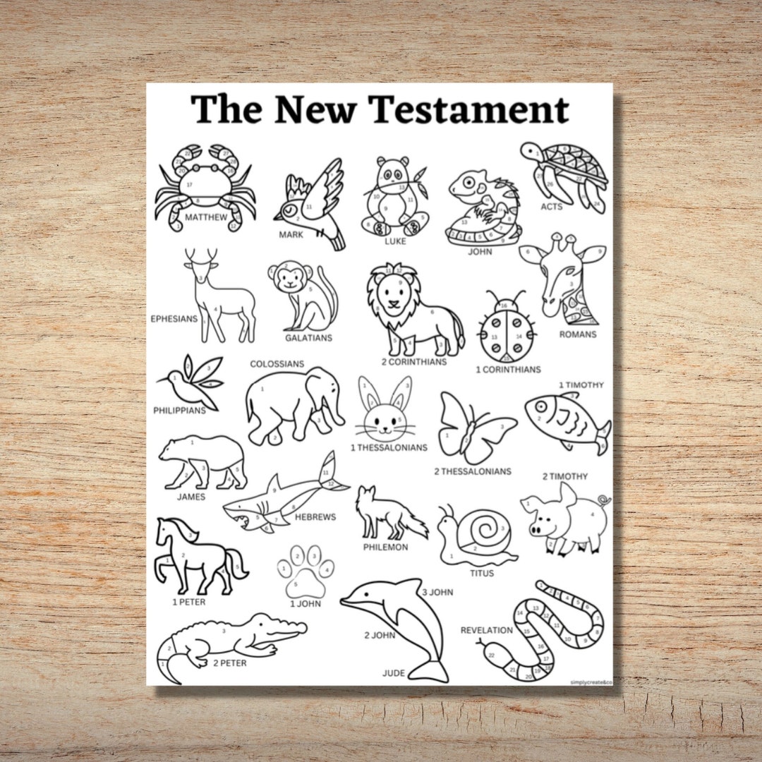 New Testament Reading Chart, Fun Bible Reading Tracker for Kids ...