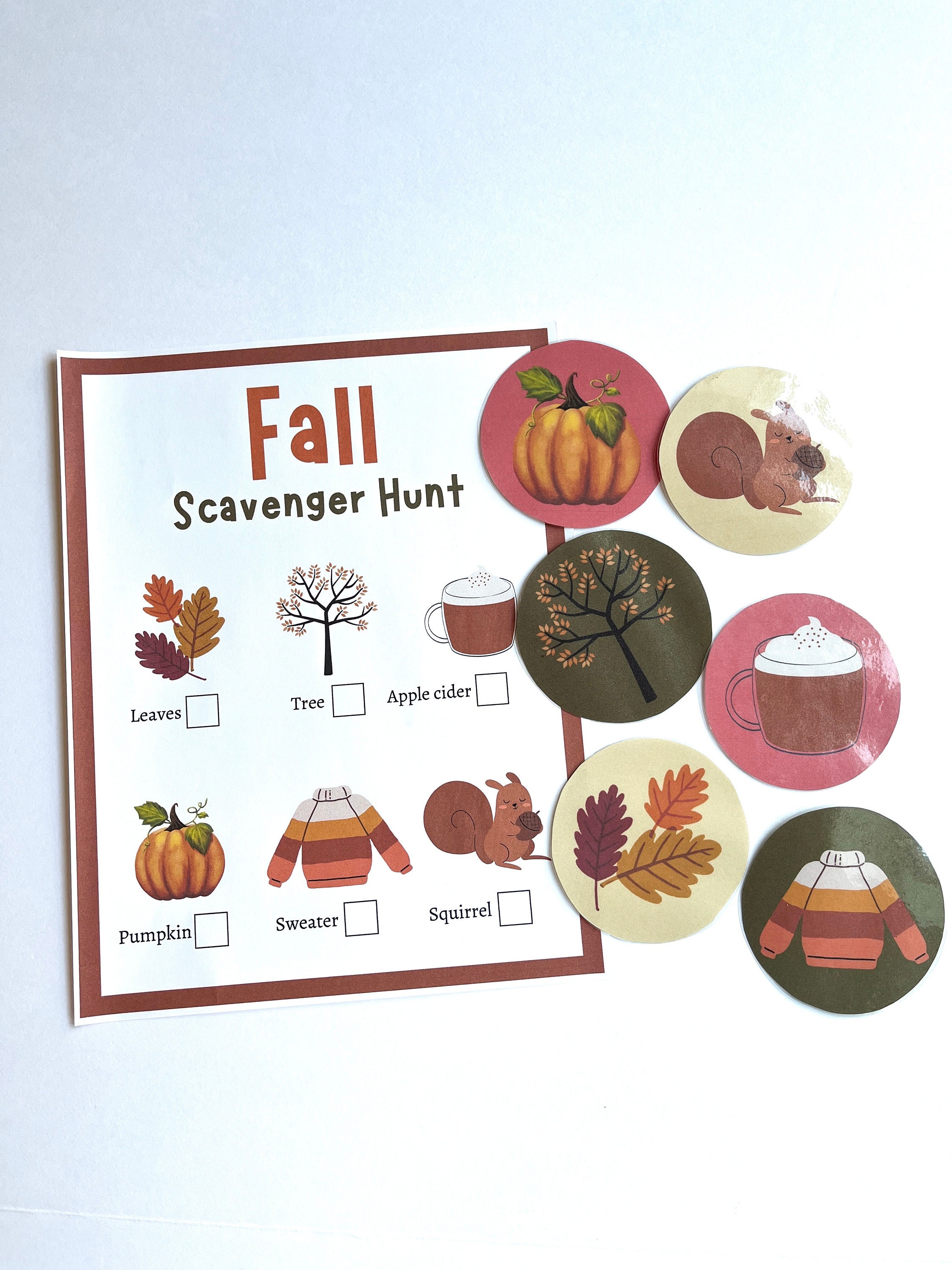 Fall Scavenger Hunt for Kids, Printable Autumn Games for Toddlers ...