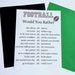Football Would You Rather Game, Printable American Football Party Game ...