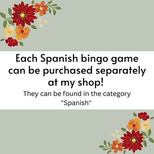 Spanish Bingo Games Bundle, Printable Spanish Learning Activity for ...
