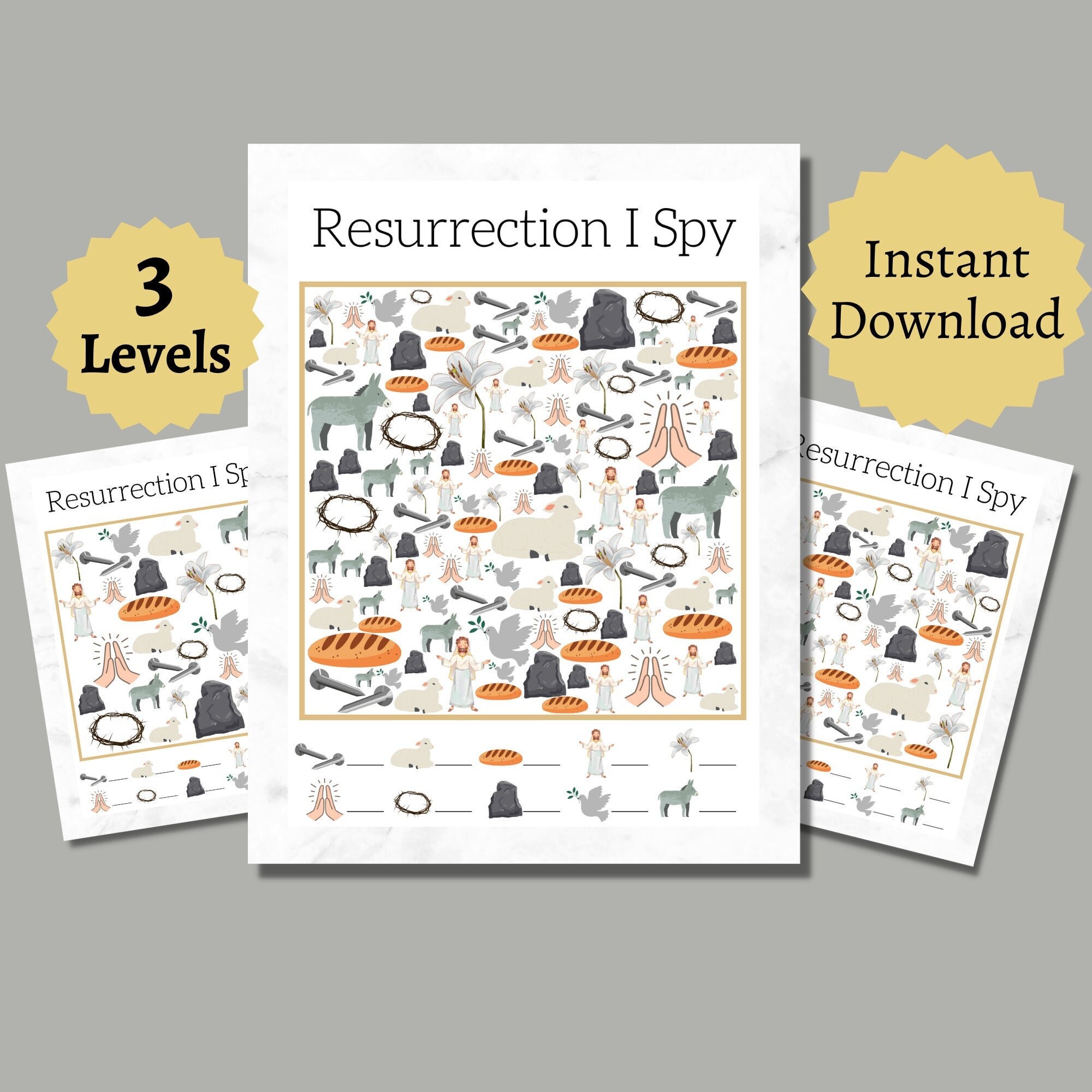 Resurrection I Spy Game Printable Easter Activity - Etsy Canada