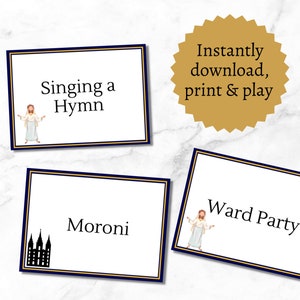 LDS Charades Game, Printable Latter-day Saint Party Activity for Kids ...