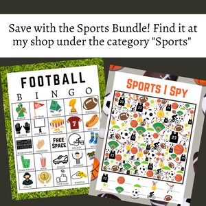Sports I Spy Game, Printable Sports-themed Party Game for Kids, Athlete ...