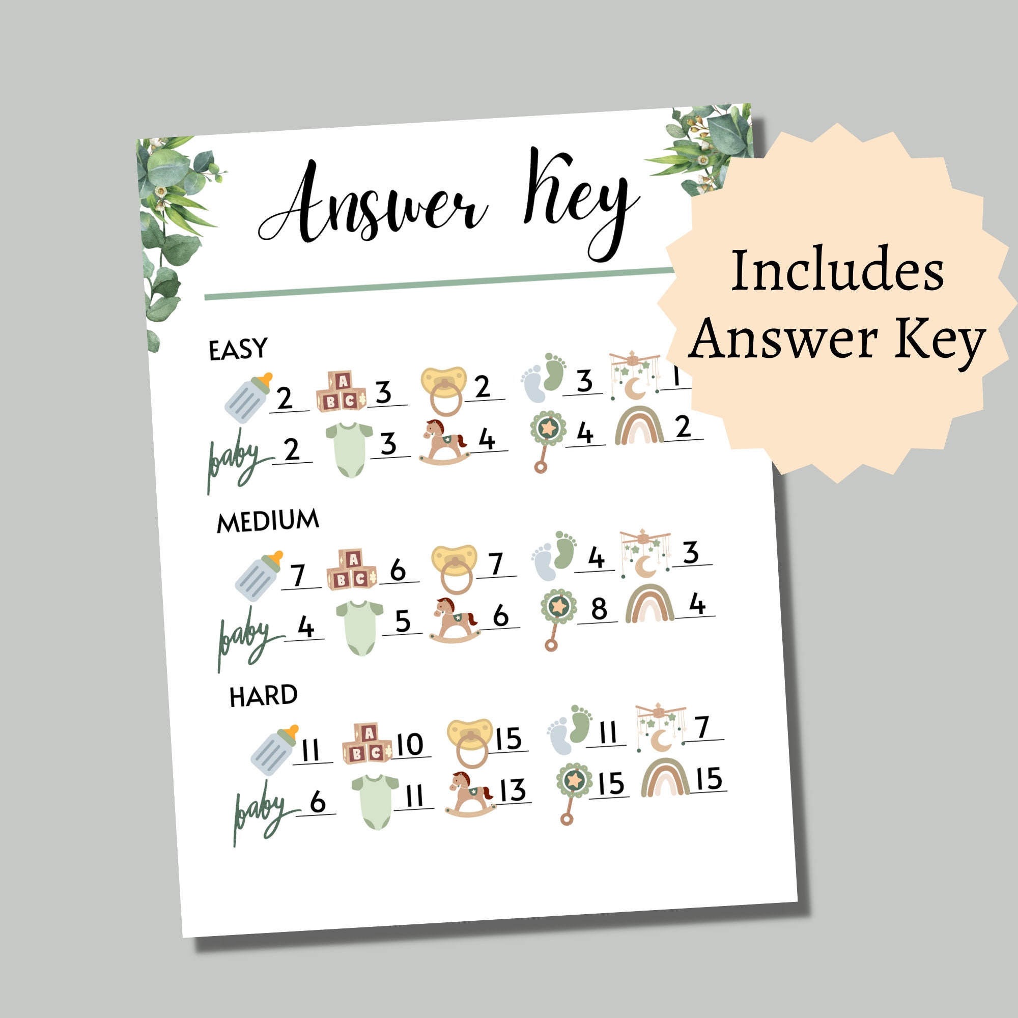 Baby I Spy Game, Baby Shower Games Printable, Baby Shower Games Boho ...