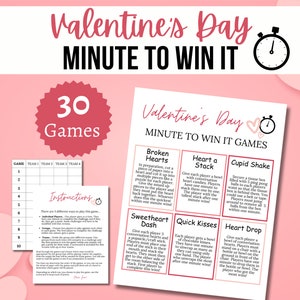 Valentine's Day Minute to Win It Games, Printable Valentine Party Games ...
