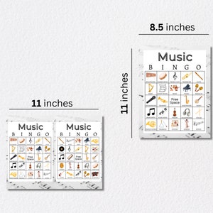 Music Bingo Cards, Instrument Learning Game, Printable Musical Party ...
