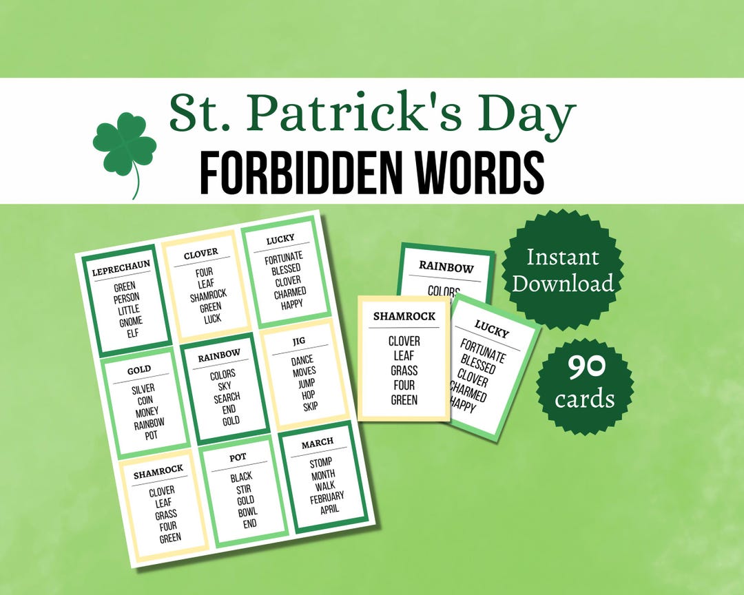 St. Patrick's Day Party Game, Printable Card Game for Kids, Teens, and ...