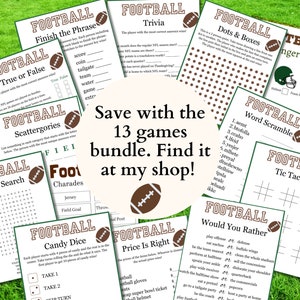 Football Word Scramble, Printable Football Party Game for Kids, Teens ...