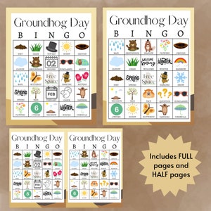 Groundhog Day Bingo, Groundhog Day Activity, Groundhog Day Game for ...