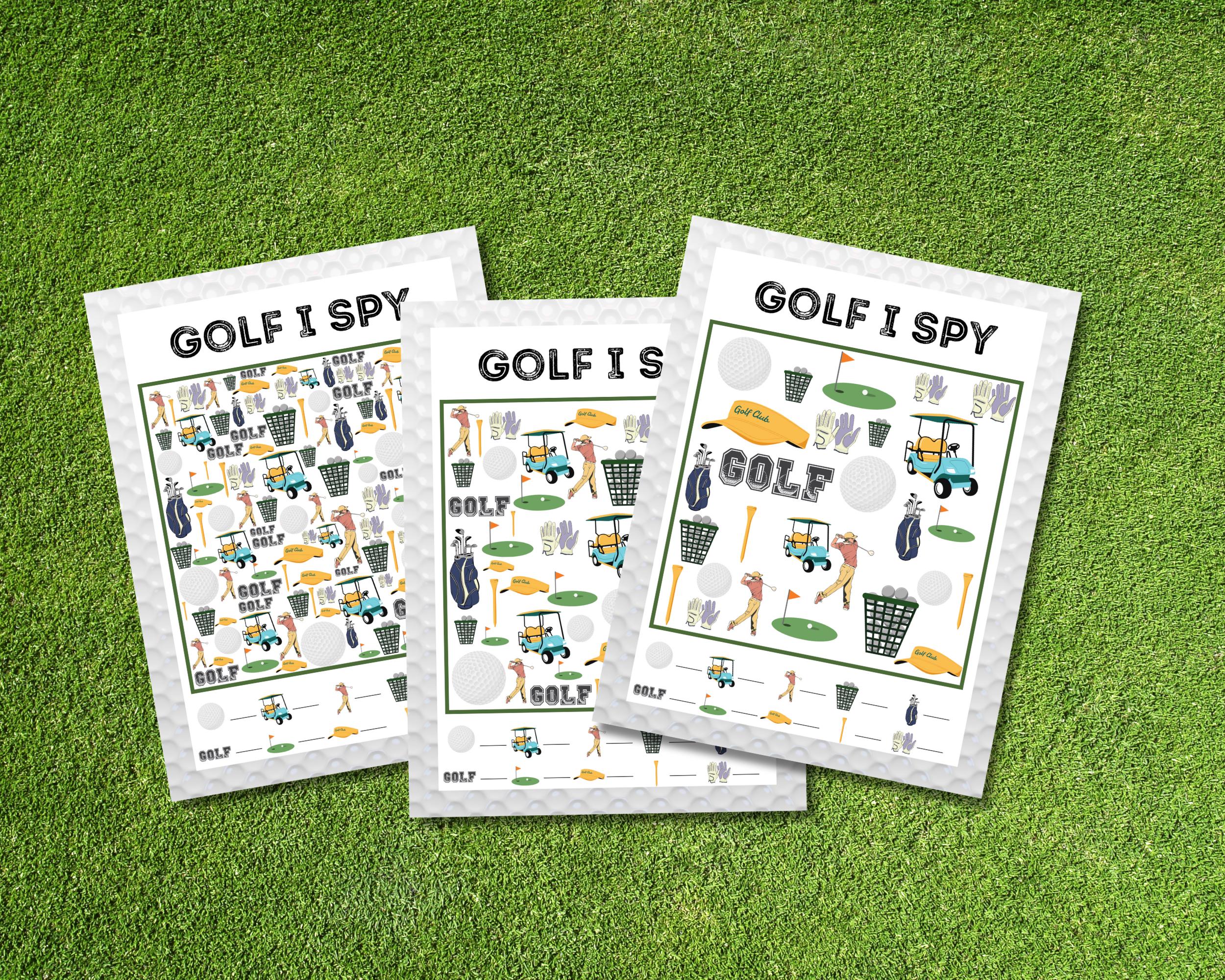 Golf I Spy Activity for Kids, Printable Golf Party Game, Golf Themed ...