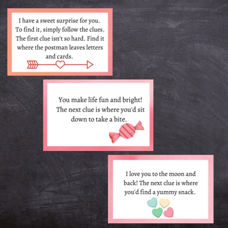 Valentine's Day Scavenger Hunt for Kids, Cupid Family Treasure Hunt ...