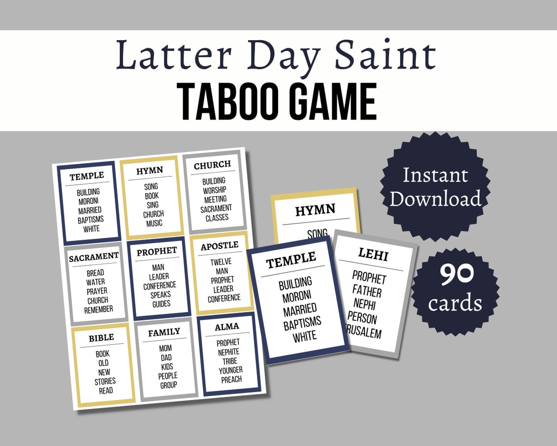 LDS Games Bundle, Printable LDS Games, Latter Day Saint Games, Book of ...
