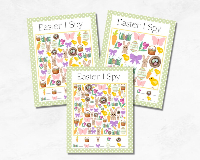 Easter I Spy Game, Printable Easter Party Activity for Kids, Includes ...