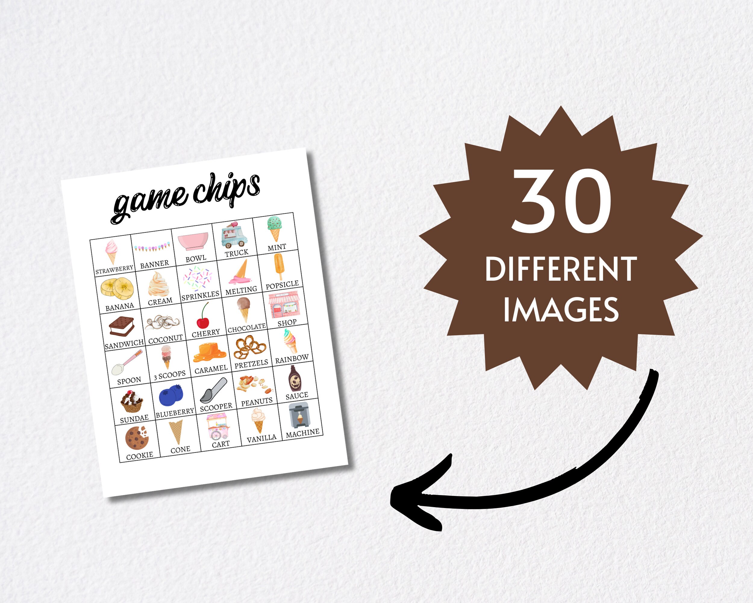 Ice Cream Bingo Cards, Printable Summer Activity for Kids, Ice Cream ...