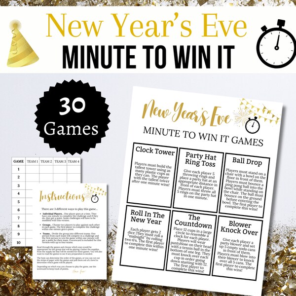 New Years Eve Games - Etsy