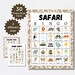 Safari Bingo Cards, Printable Animals Party Game for Kids, Zoo Activity ...