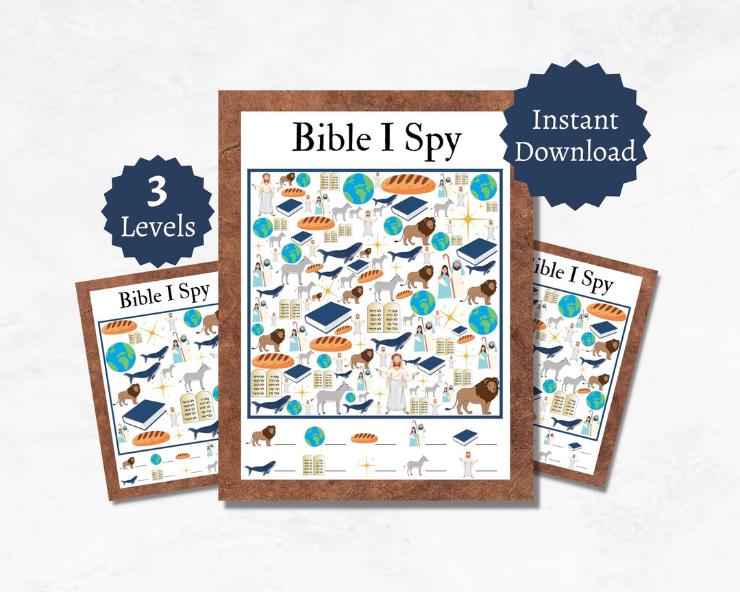Bible I Spy, Printable Bible Game for Kids, Christian Search and Find ...