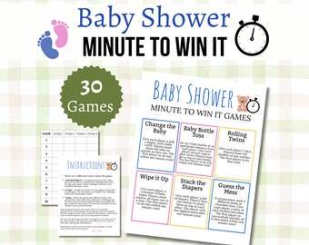 Boy Baby Shower Games, Minute to Win It Games, Minute to Win It Baby ...