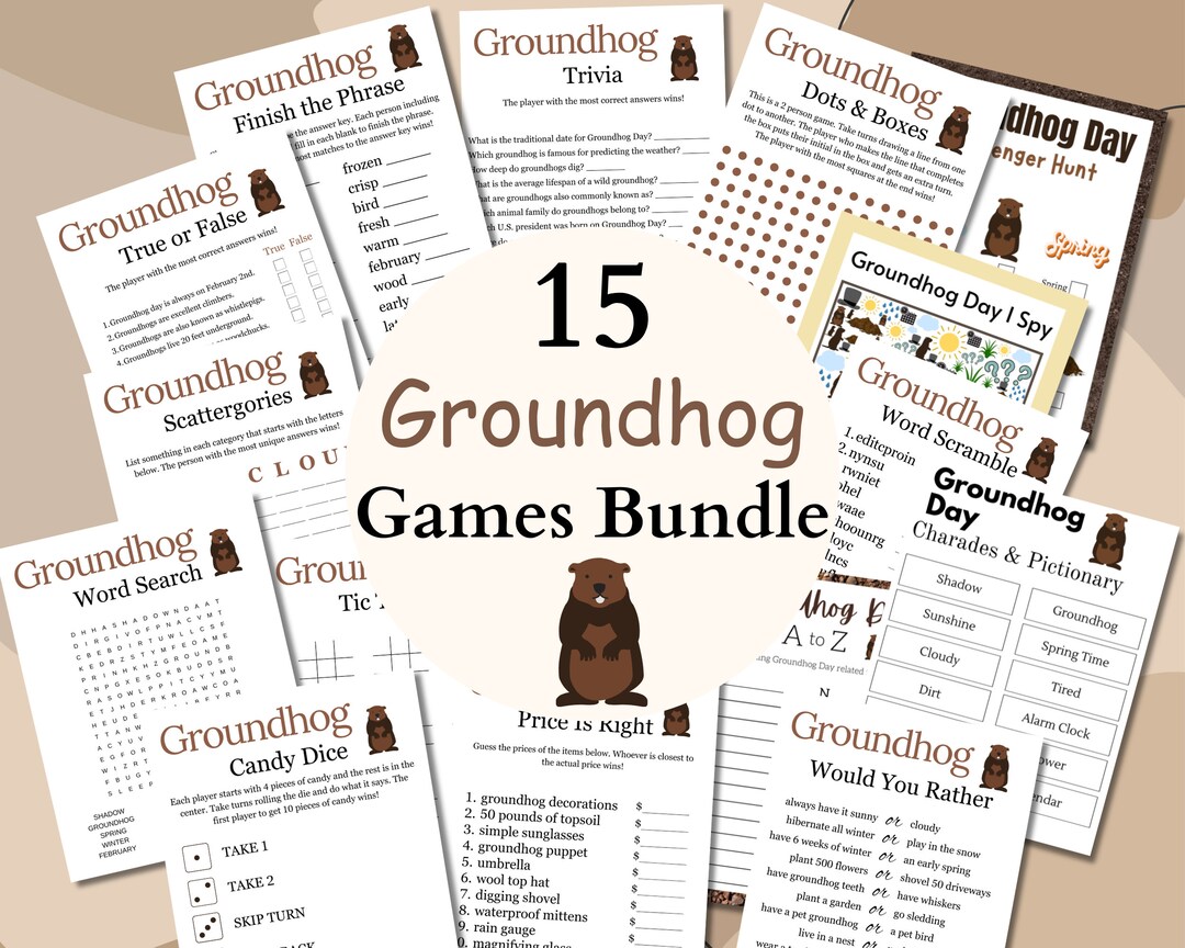 Groundhog Day Games, Printable Groundhog Day Activities for Kids and ...